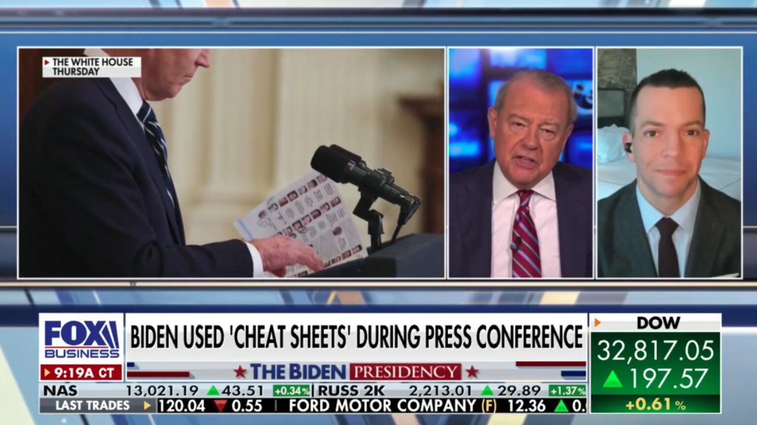 Biden brought a cheat sheet to the press conference! AIM's Adam ...